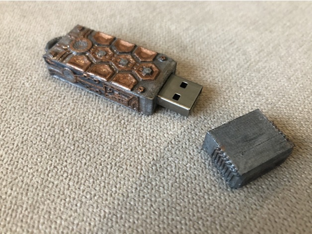 Steampunk USB (4mmX12mmX42mm USB stick cover) by EK_Design - Thingiverse