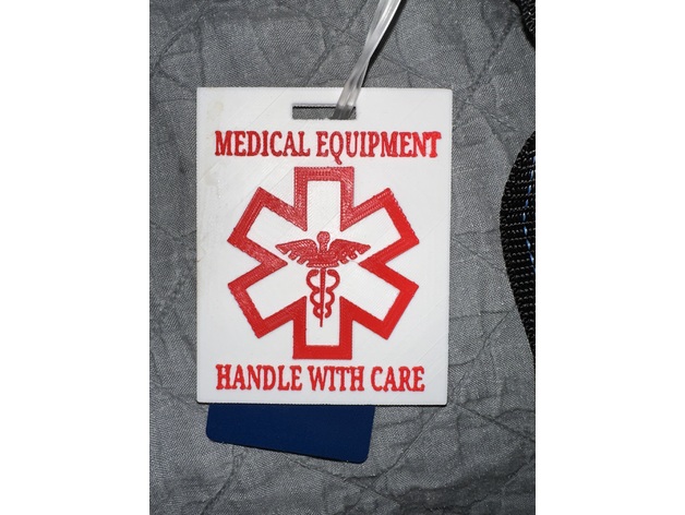 Medical Equipment Tag by johntrappermd - Thingiverse