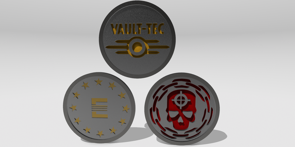 Fallout Coins by khaoscoder - Thingiverse