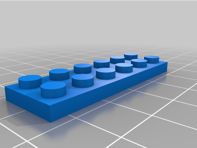 Flat Lego 2x6 by Plampf - Thingiverse