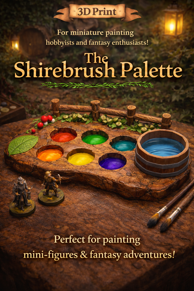 Thingiverse - The Shirebrush Palette - A Paint Palette For Miniature ...