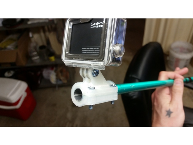Go Pro Selfie Stick Mount by Suntorn - Thingiverse