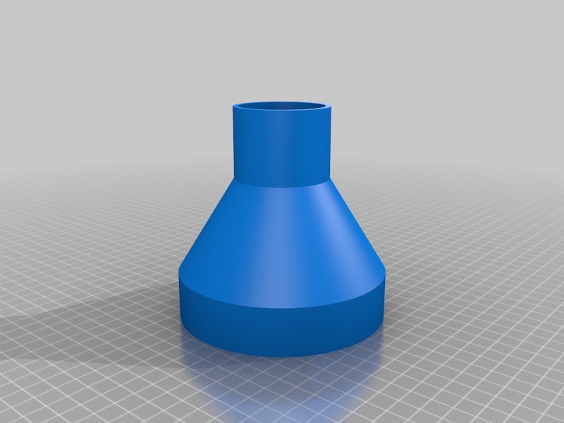 4 Inch to 2 Inch Hose Adapter for CNC by CLHSdesign - Thingiverse